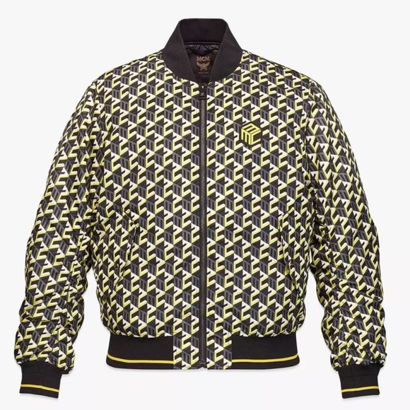 MCM | Jackets & Coats | Mcm Mens Cubic Monogram Print Bomber Jacket ...